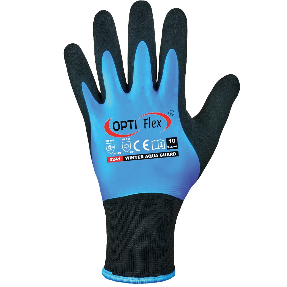 OPTI Flex Winter Aqua Guard 0241 Cold Protection Gloves with Latex ...